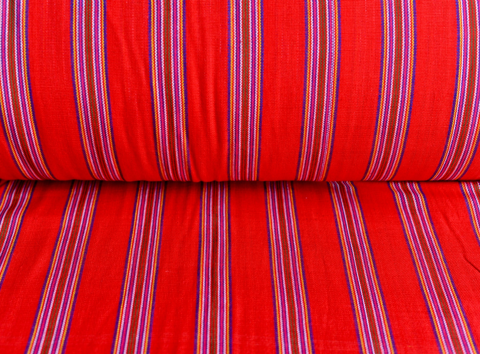 Red Striped Fabric 130 Red Striped Traditional Guatemalan | Etsy