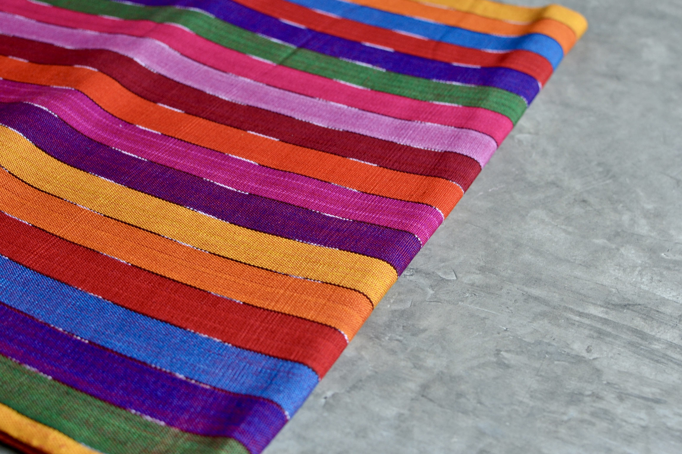 Colorful Striped Rainbow Fabric 8 from Latin America | Etsy