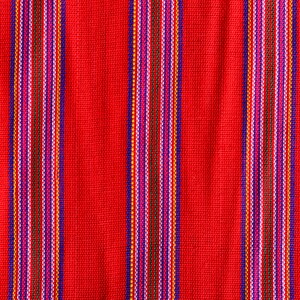 Red Striped Fabric (#130) - Red Striped Traditional Guatemalan Fabric ...