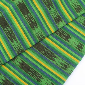 Green Tribal (#29) Guatemalan Fabric - 100% Handwoven Cotton - Sold by ...