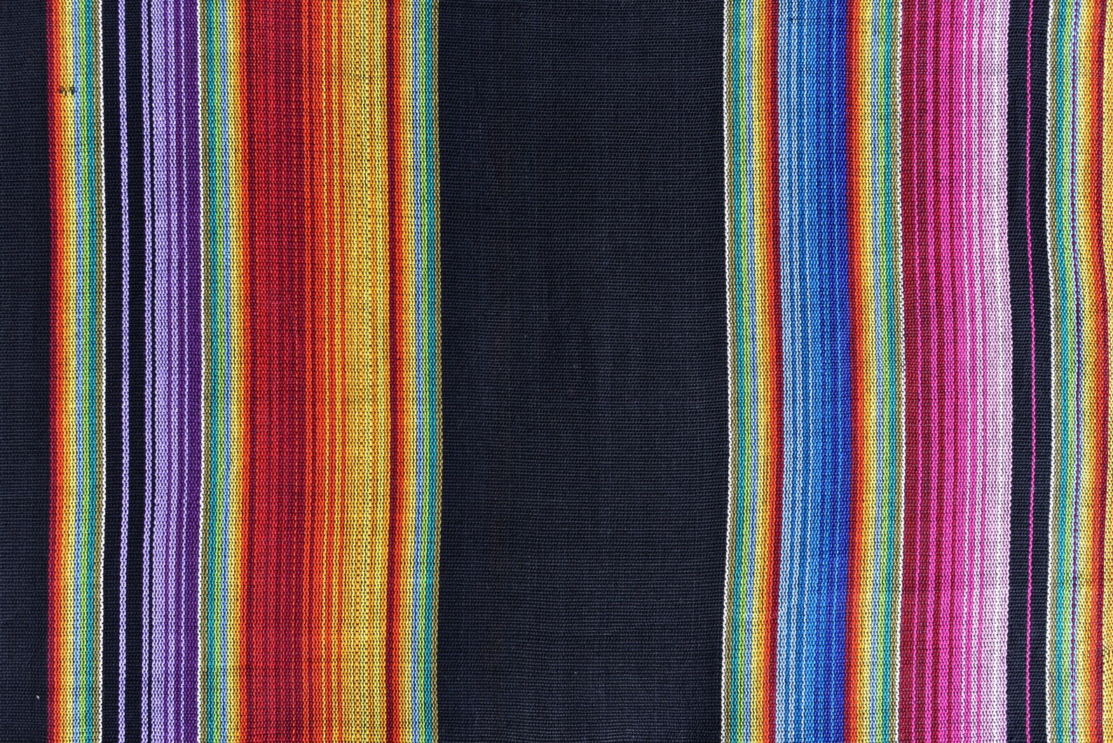 Mexican Fabric 124 Handwoven 100% Cotton Rainbow Fabric | Etsy