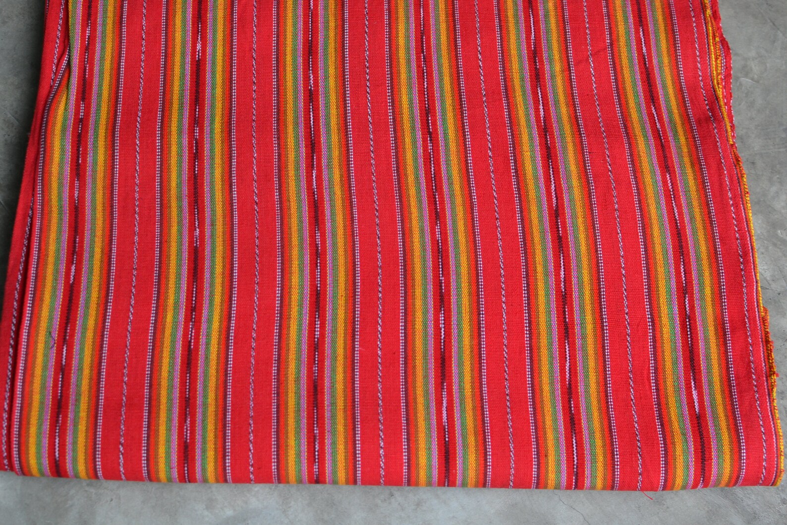 Red Striped 9 Fabric From Latin America Ethnic Fabric - Etsy