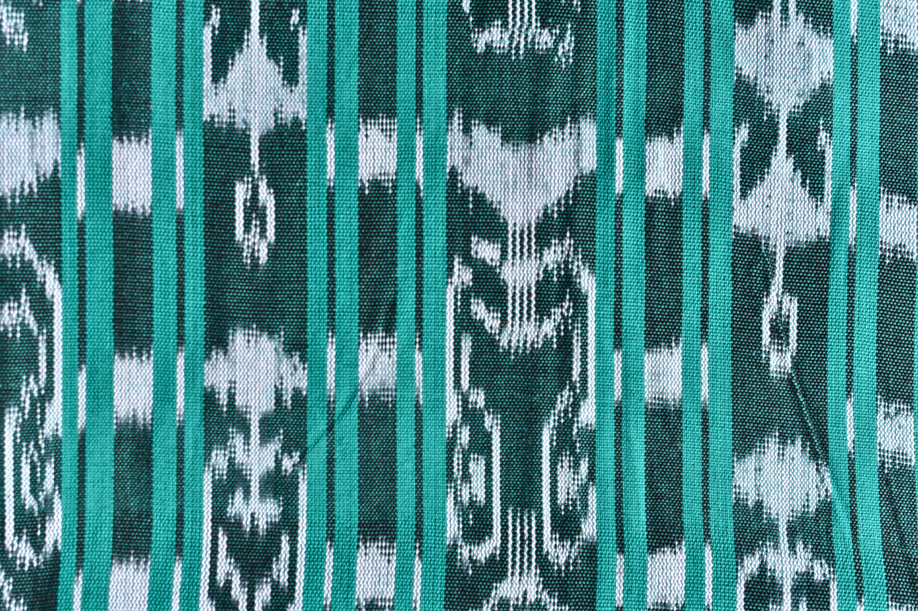 Green Ikat Fabric 131 Ethnic Fabric from Guatemala | Etsy