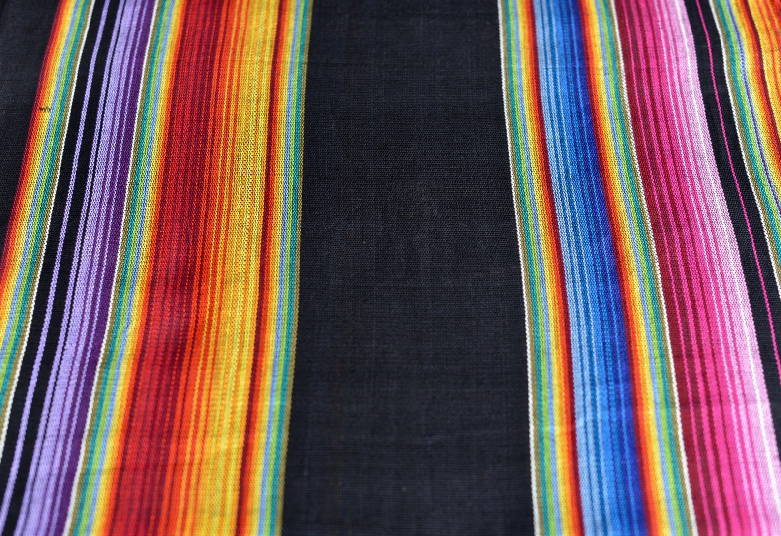 Mexican Fabric 124 Handwoven 100% Cotton Rainbow Fabric | Etsy