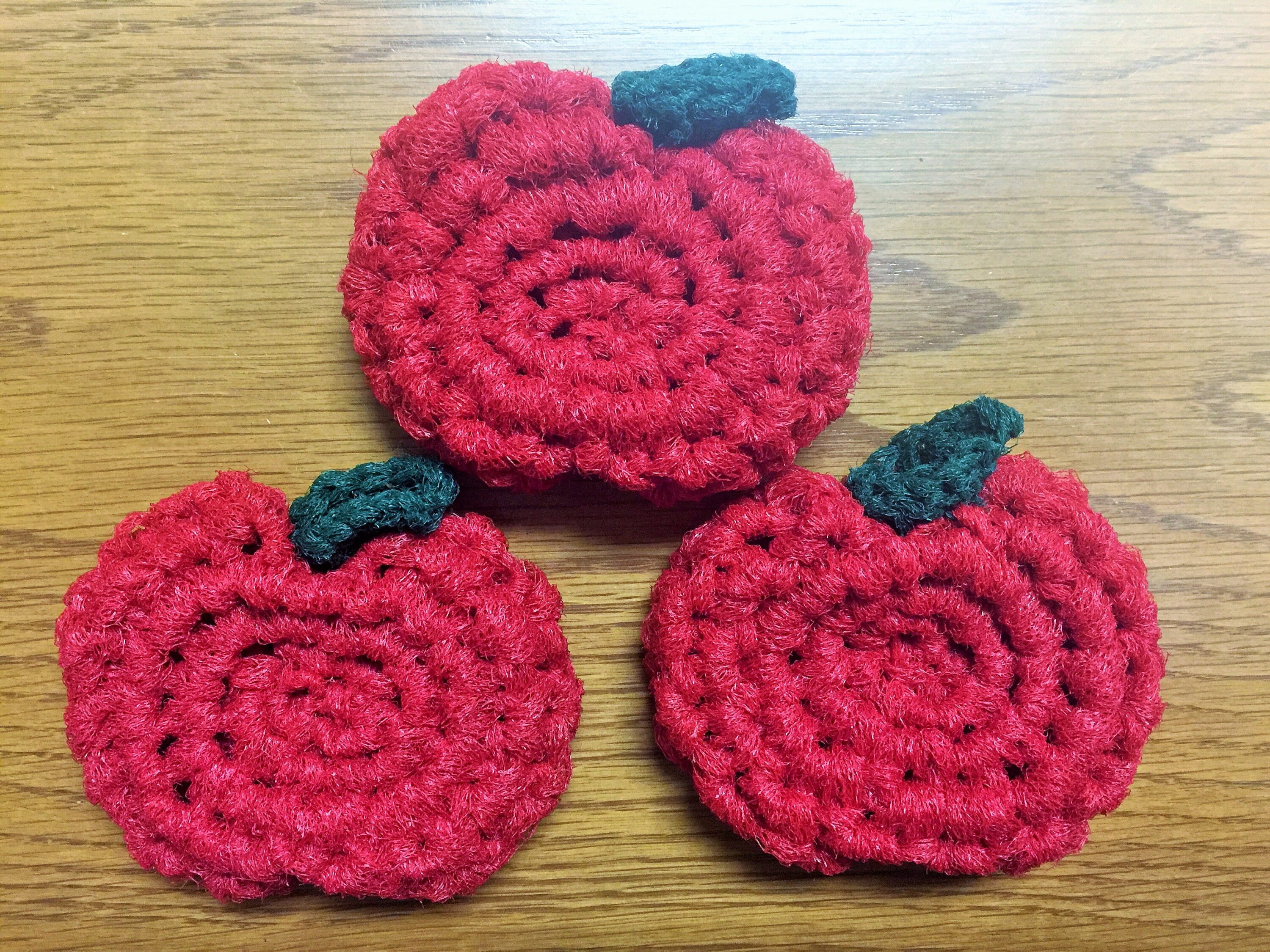 Apple Scrubbies Dish Scrubbies Kitchen Scrubbies Crochet | Etsy