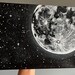Moon and Stars Acrylic Painting • Moonscape Artwork • Black and White ...