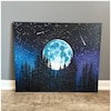 Moon and Stars Acrylic Painting Moonscape Artwork Black and White ...
