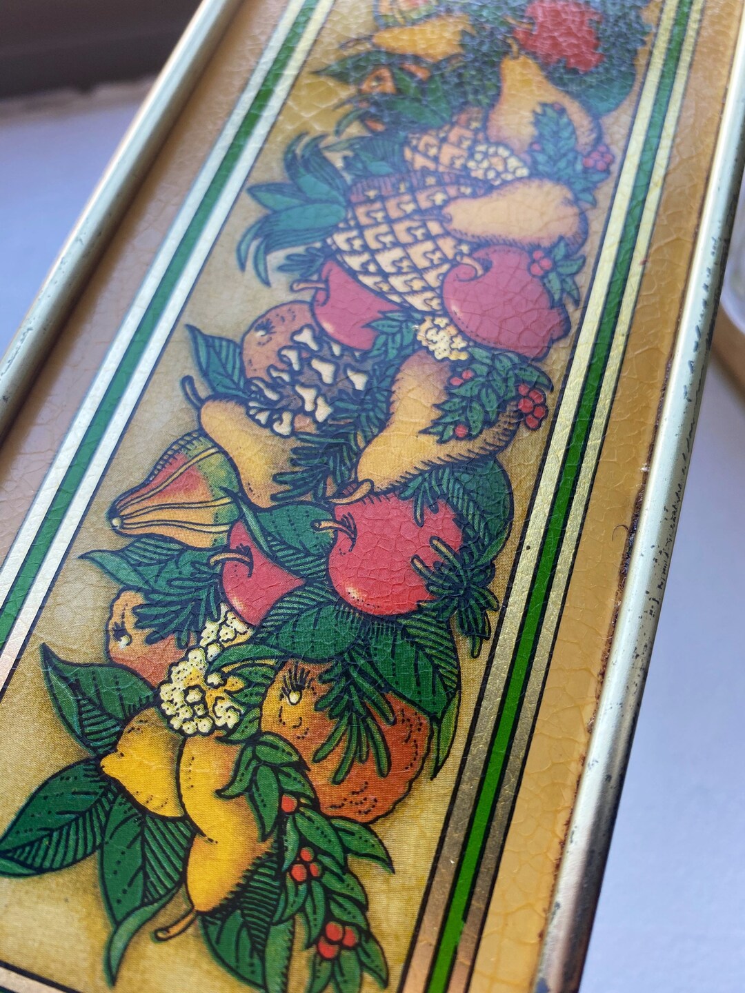Vintage 1981 Pyrex/teleflora Fruit Harvest Metal Holder With Handles, 1 ...