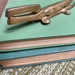 Mid-century Modern Brass Crocodile Nutcracker, Vintage Crocodile ...