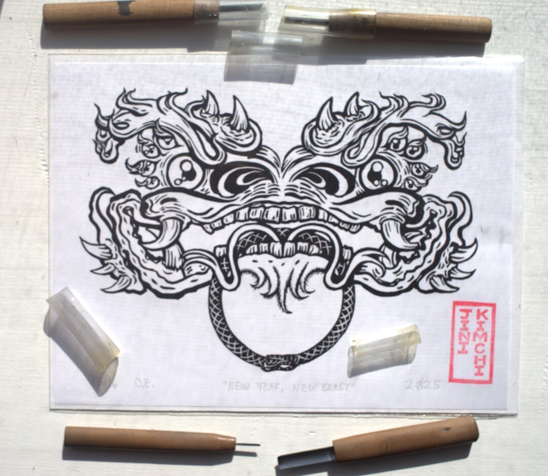 New Year, New Beast | Year of the Snake | Korean Art | Dragon Art ...