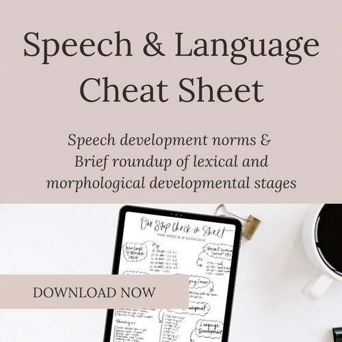 Speech & Language Development Sheet - Etsy