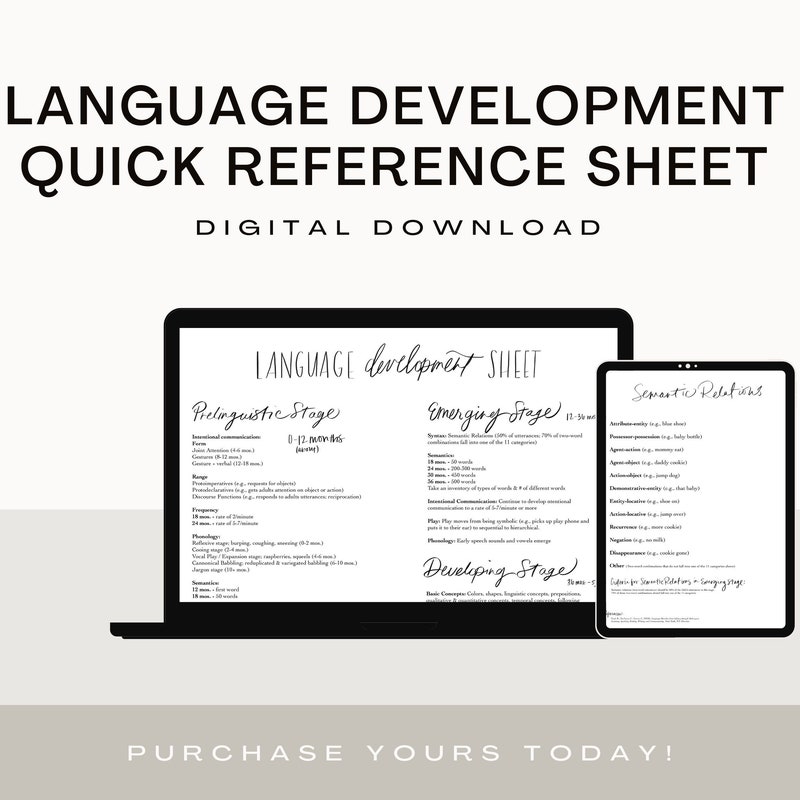 Language Development - Etsy