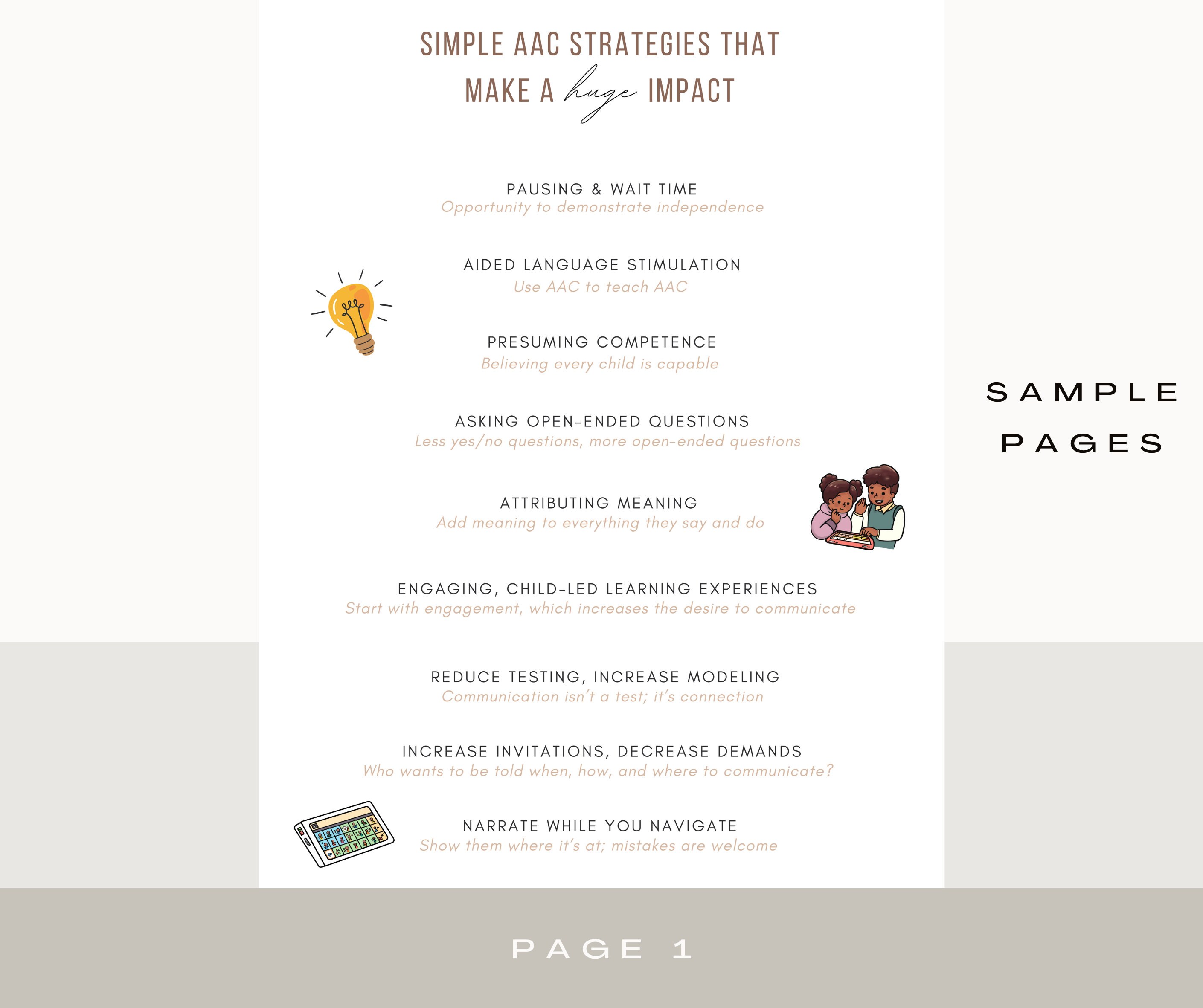 Outfit Your Classroom for AAC Learners: Digital Workbook AAC ...