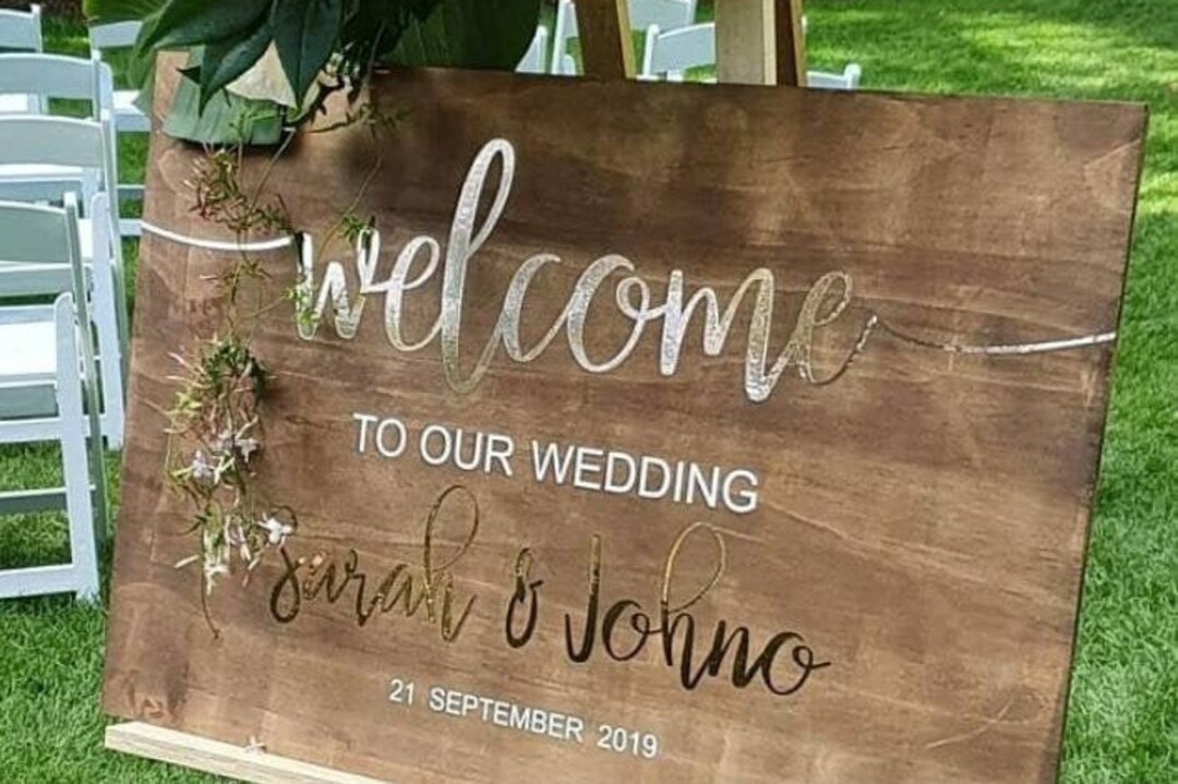 WEDDING WELCOME SIGN, Welcome Sign, Wedding Signage, Wood Wedding Sign ...