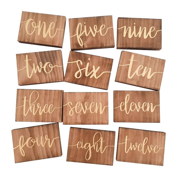 Wooden Table Number - Etsy