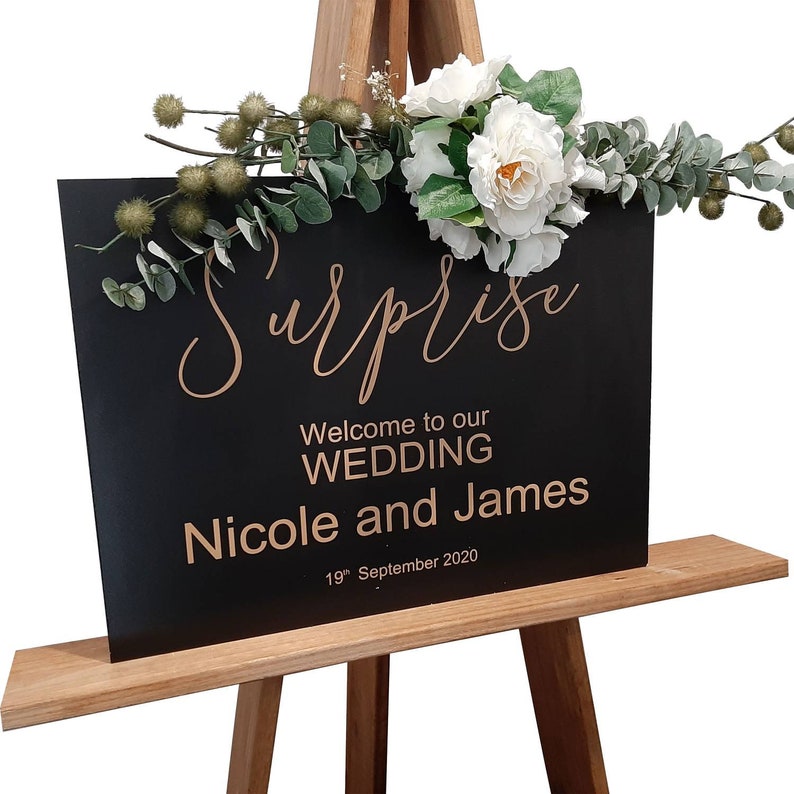 SURPRISE WEDDING SIGN Elopement Ceremony Sign Just Married - Etsy