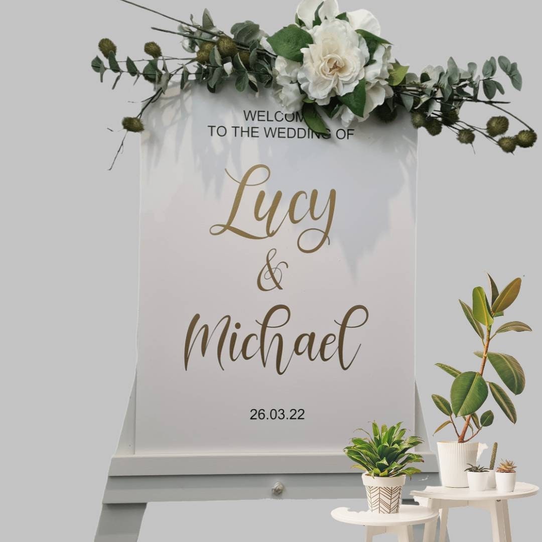 WEDDING WELCOME SIGN, Welcome Sign, Wedding Signage, Wood Wedding Sign ...