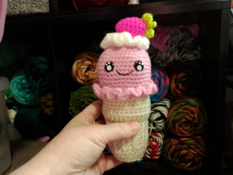 Crochet Ice Cream Plush – Handmade Ice Cream Cone Amigurumi – Cute ...