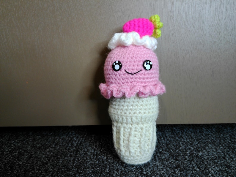 Crochet Ice Cream Plush – Handmade Ice Cream Cone Amigurumi – Cute ...