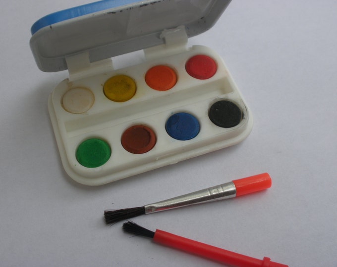 Vintage Mini Paint Box - Page of London Paint Tin - Children's Art ...