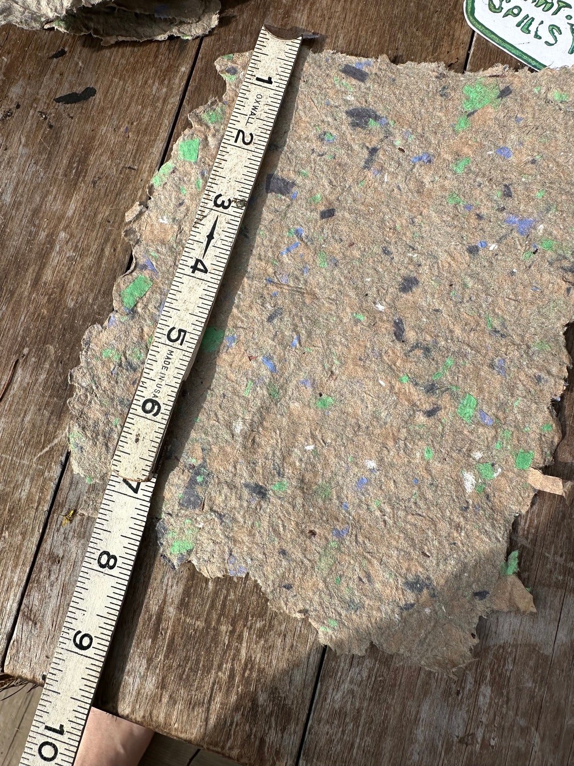 Handmade Paper Bundle - Recycled Packing Paper, Blue, Green Art Paper ...