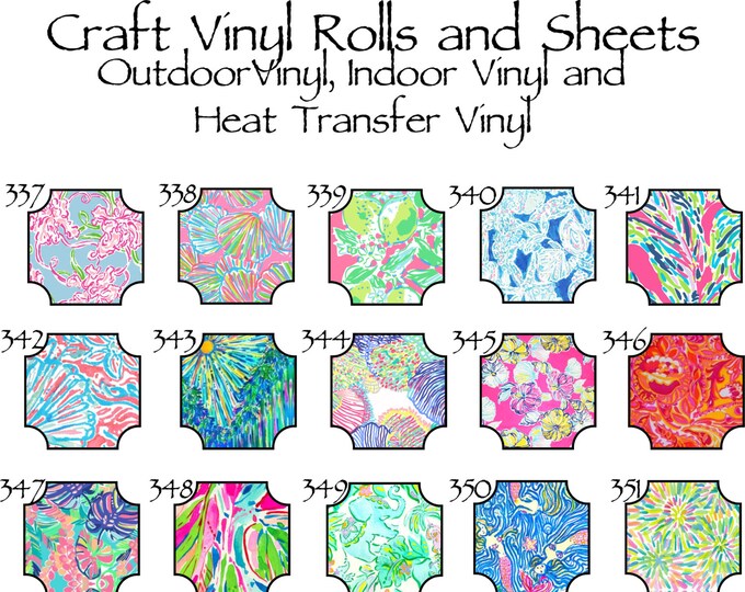 Craft Vinyl, Printed Vinyl, Patterned Craft Vinyl and Heat Transfer ...