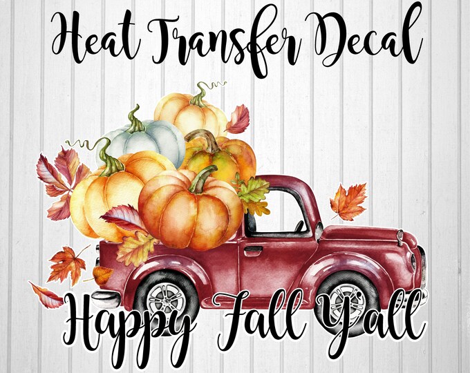 Fall Heat Transfer/iron on Transfer/heat Transfer Decal/heat - Etsy
