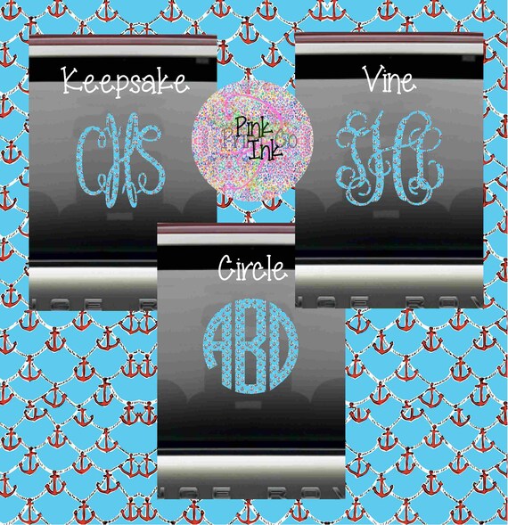 Monogram Car Decal Monogram Decal Car Decal Car Decal | Etsy