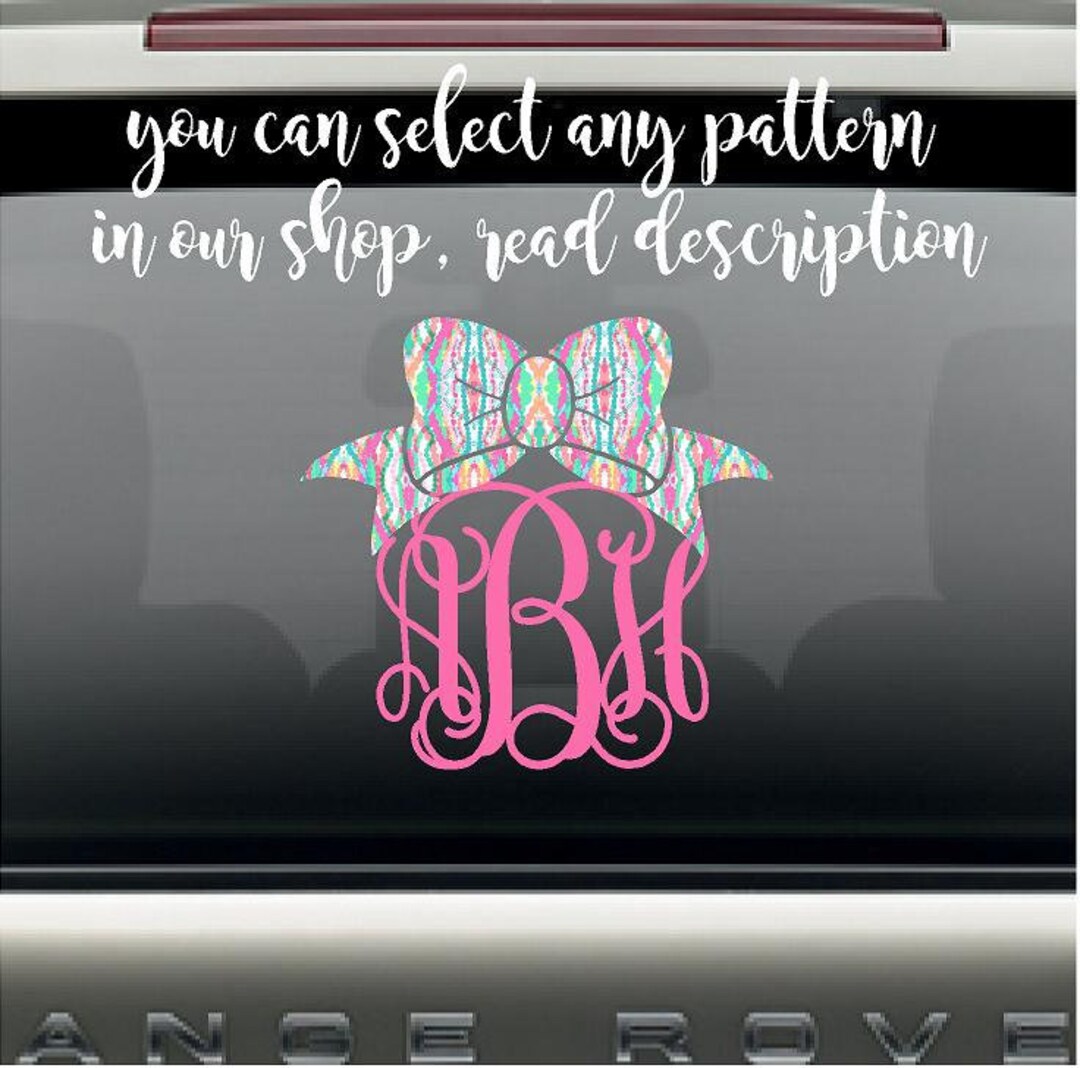 Monogram Car Decal Monogram Decal Car Decal Car Monogram Decal Car ...
