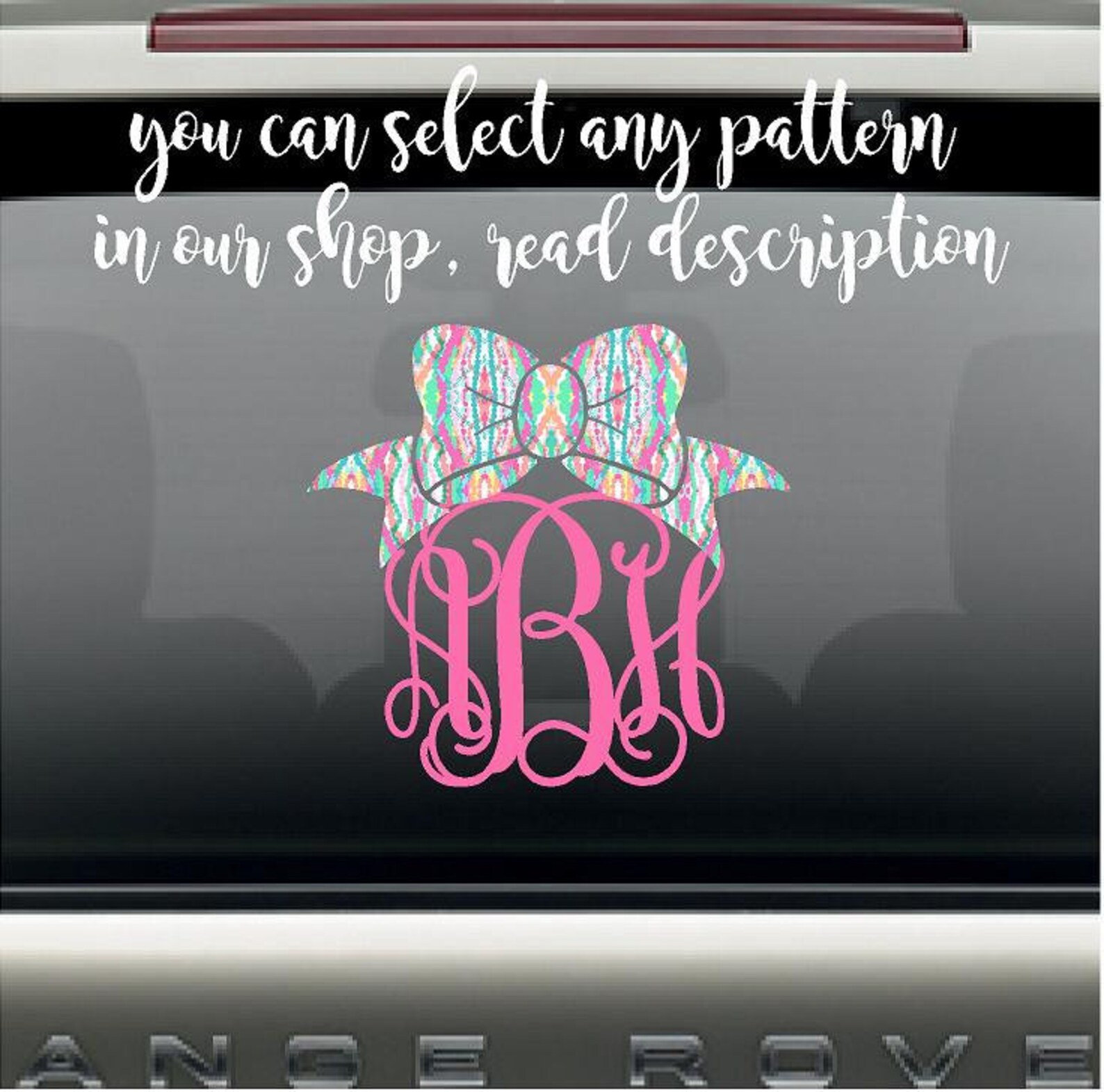 Monogram Car Decal Monogram Decal Car Decal Car Monogram - Etsy