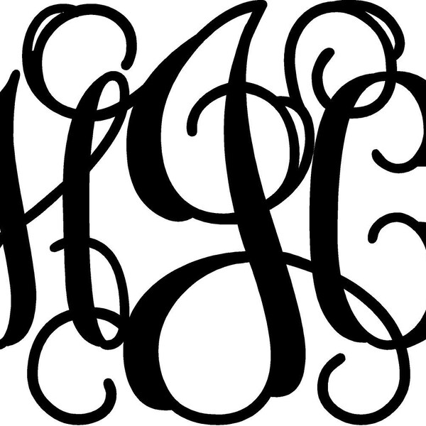 Monogram Wall Decals - Etsy