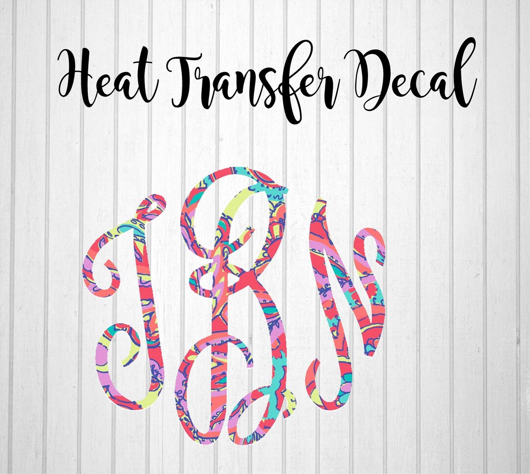 Monogram Script Heat Transfer - Etsy