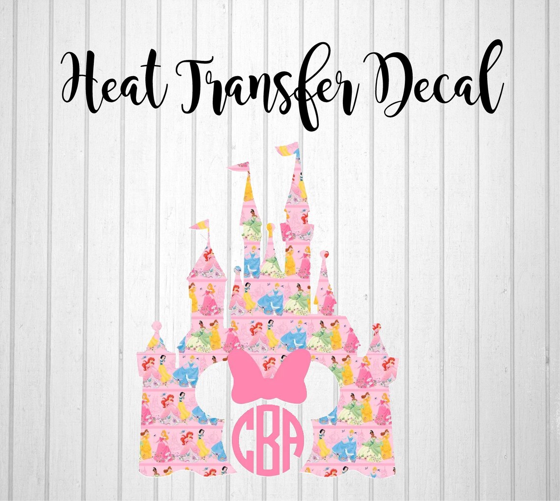 Castle Decal/Castle Monogram Heat Transfer/Heat Transfer | Etsy