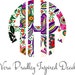 Monogram Decal Car Monogram Circle Monogram Decal - Etsy
