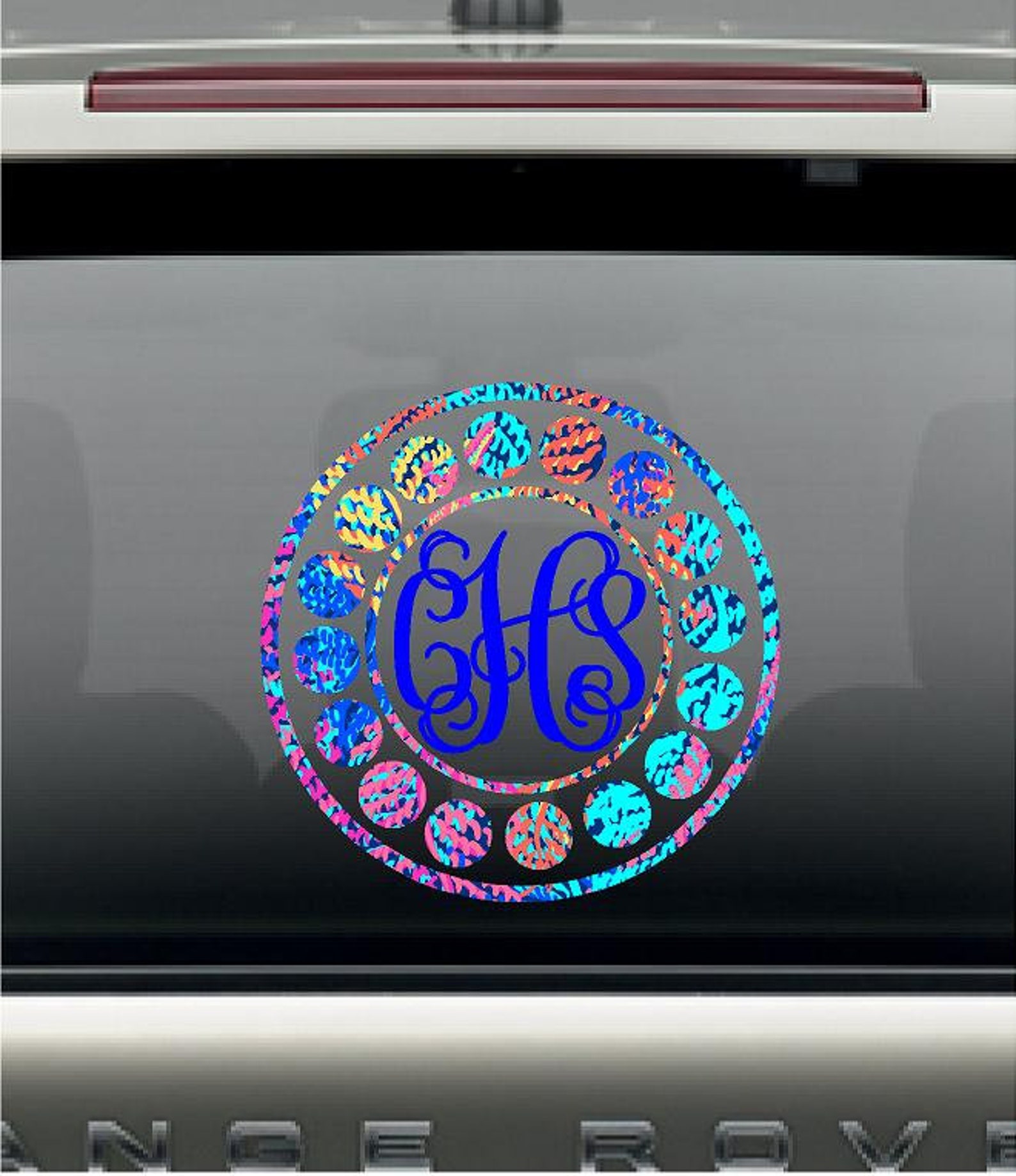 Monogram Car Decal Monogram Decal Car Decal Car Monogram | Etsy