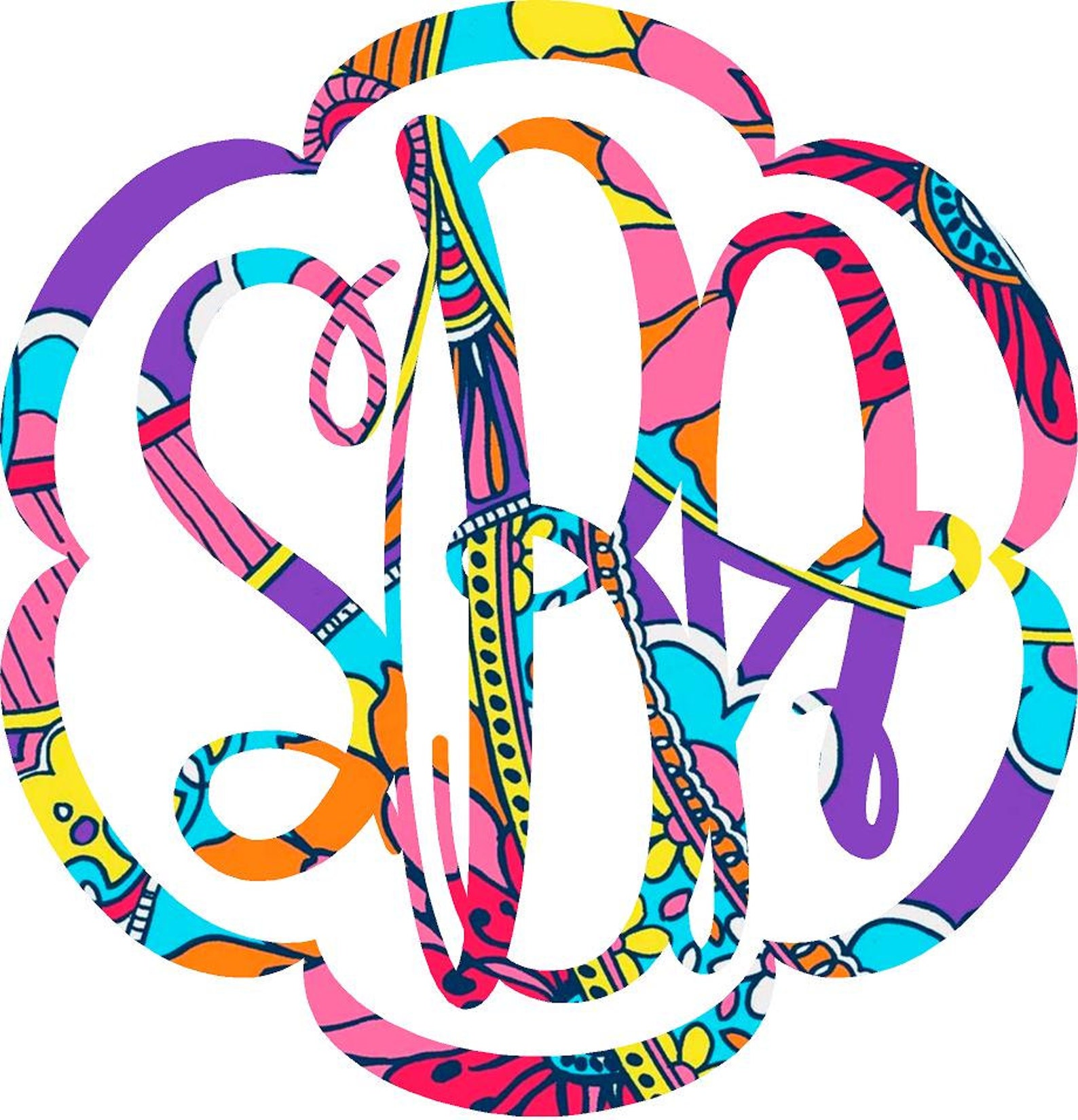 Monogram Car Decal Monogram Decal Car Decal Car Monogram - Etsy