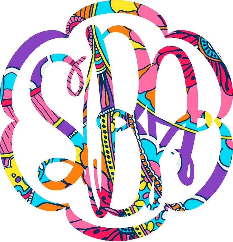 Monogram Car Decal Monogram Decal Car Decal Car Monogram - Etsy