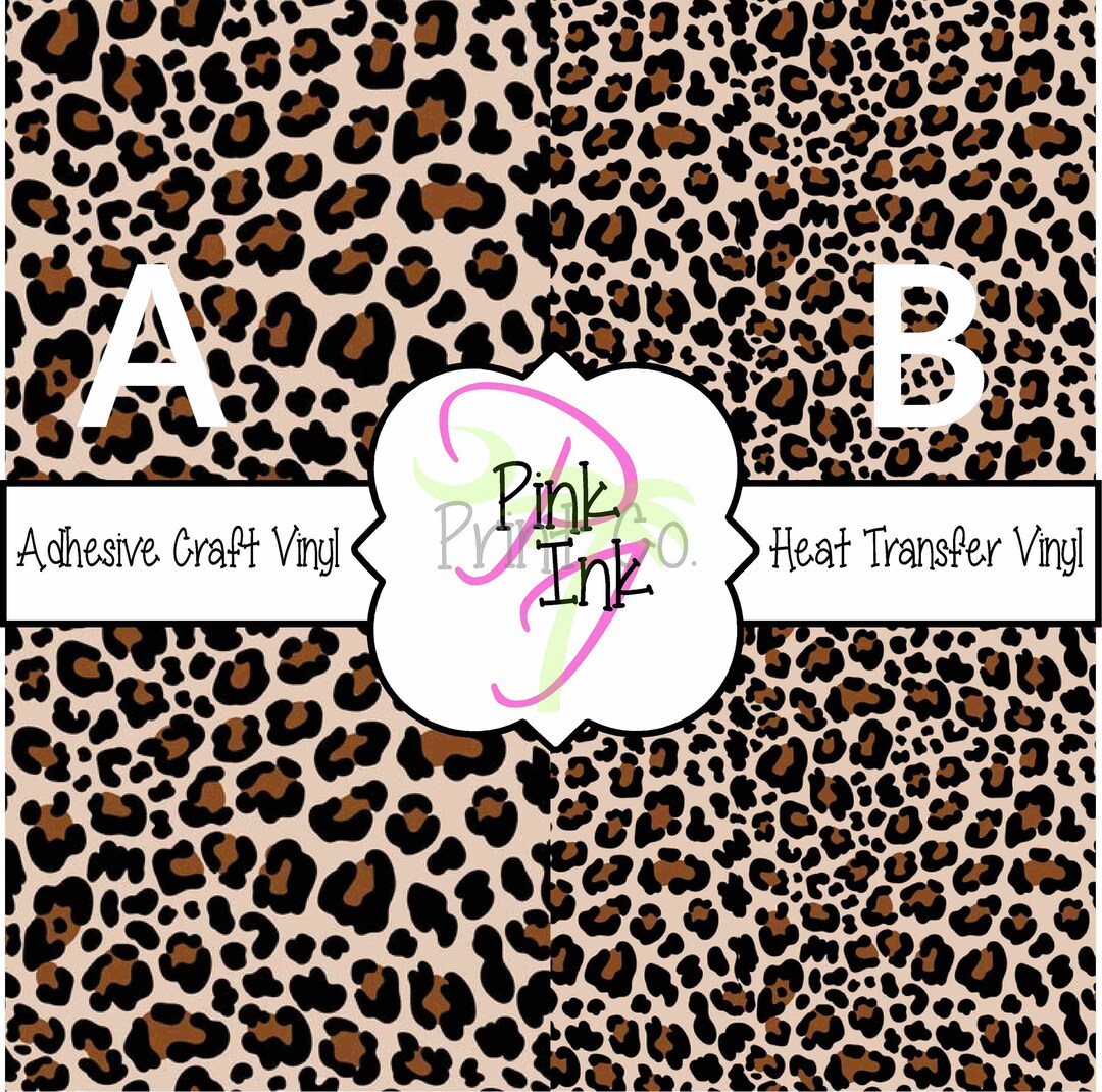 Leopard Print Vinyl Cheetah Print Vinyl Patterned HTV Printed Adhesive ...