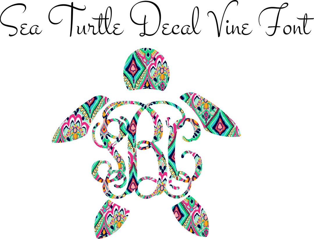 Monogram Decal/car Decal/laptop Decal/monogram Decal/car Monogram ...