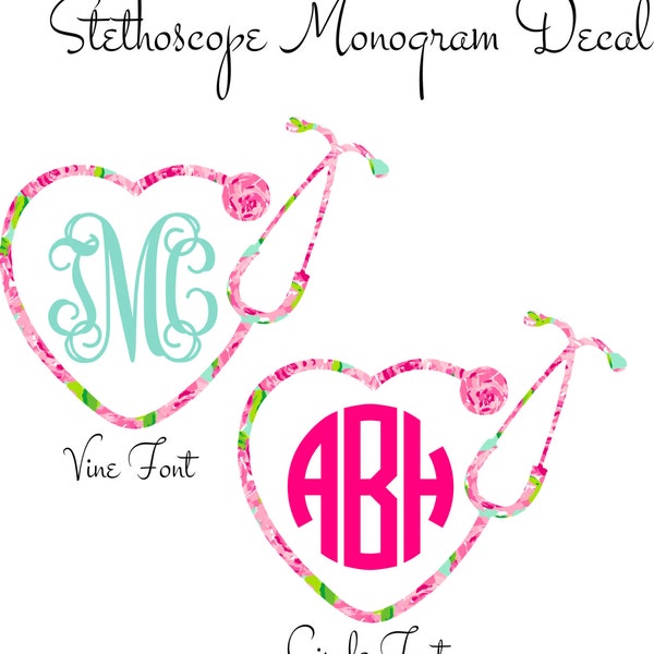 Stethoscope Monogram - Etsy