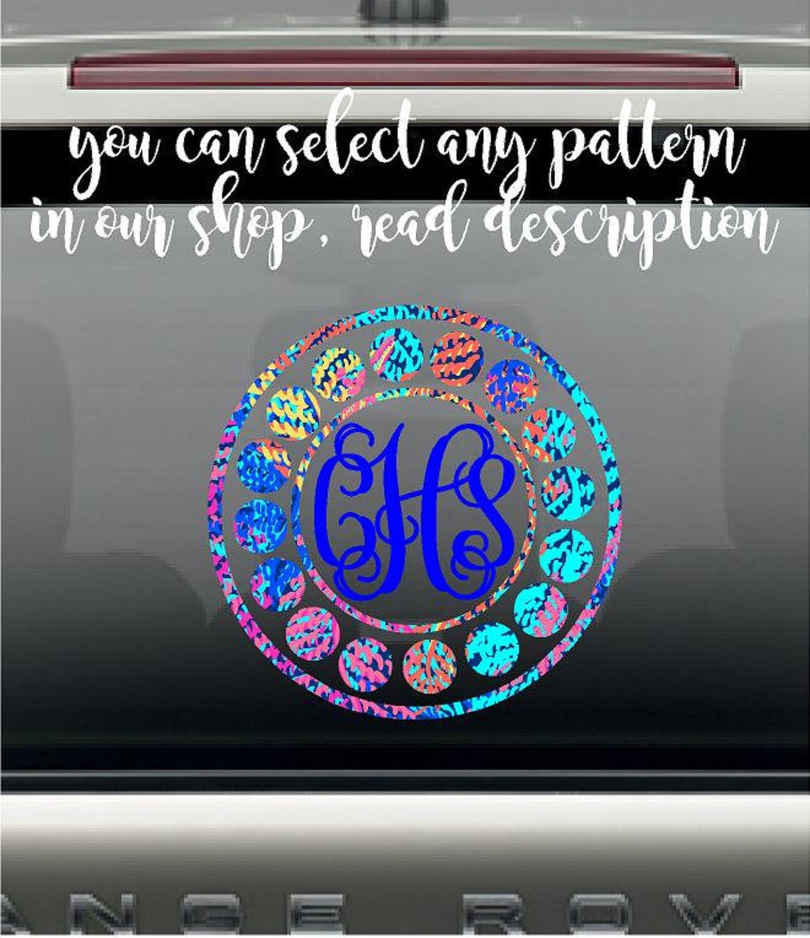 Monogram Car Decal Monogram Decal Car Decal Car Monogram | Etsy