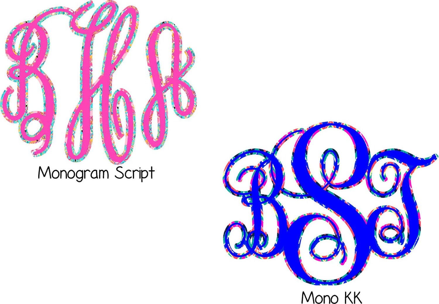 Monogram Decal Monogram Decal for Car Monogram Decal for | Etsy