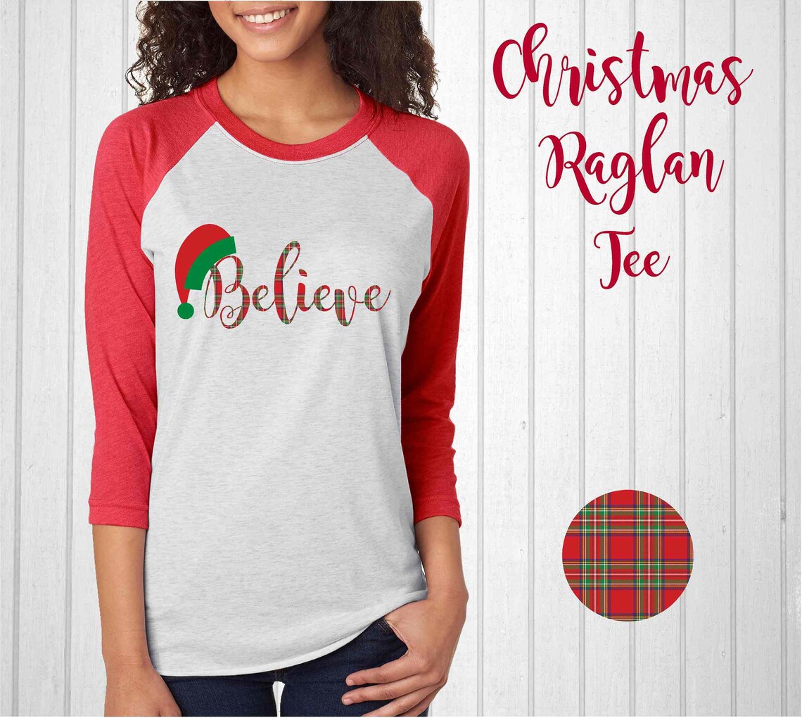 Christmas Raglan Shirt/christmas T-shirt/custom Raglan/custom - Etsy