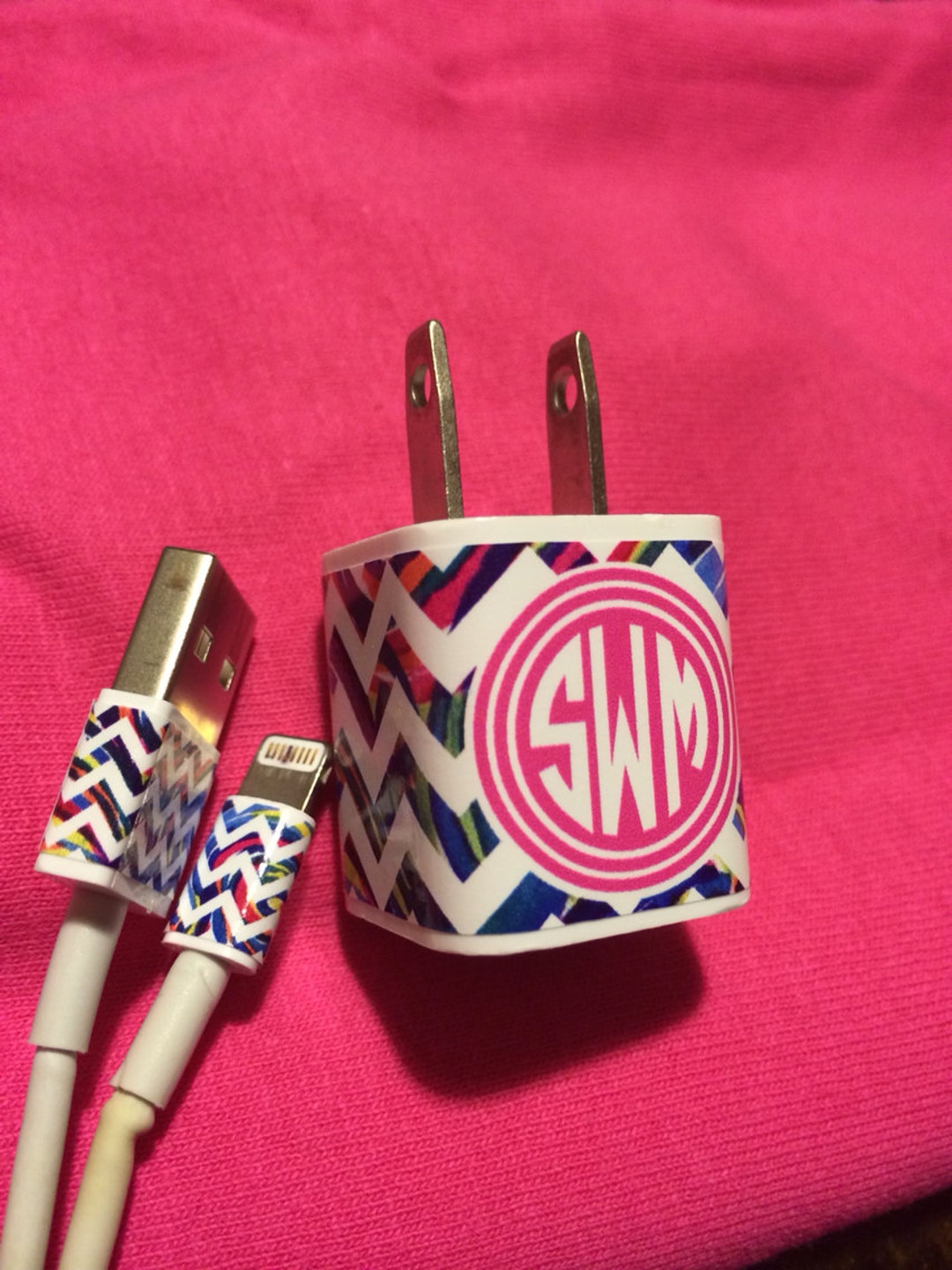 IPhone Charger Monogram Decal/charger Monogram/monogram iPhone - Etsy