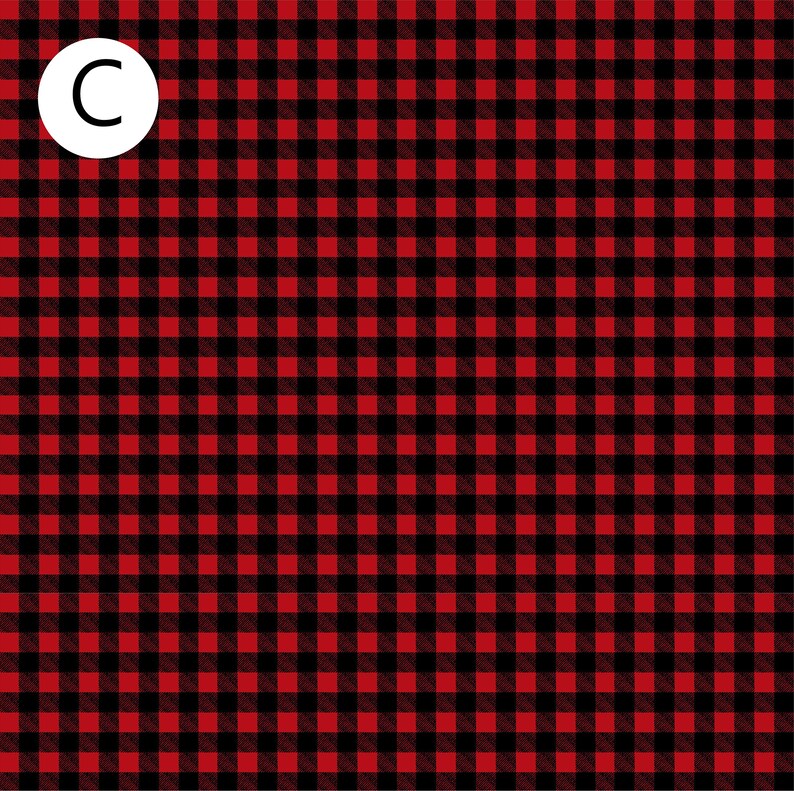 Buffalo Plaid Vinyl Patterned Vinyl Sheets Printed Oracal | Etsy
