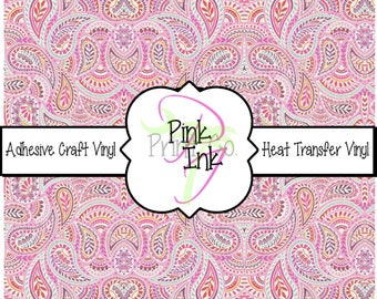 Tribal Paisley Printed HTV Pattern Vinyl Sheets Outdoor Craft Vinyl ...