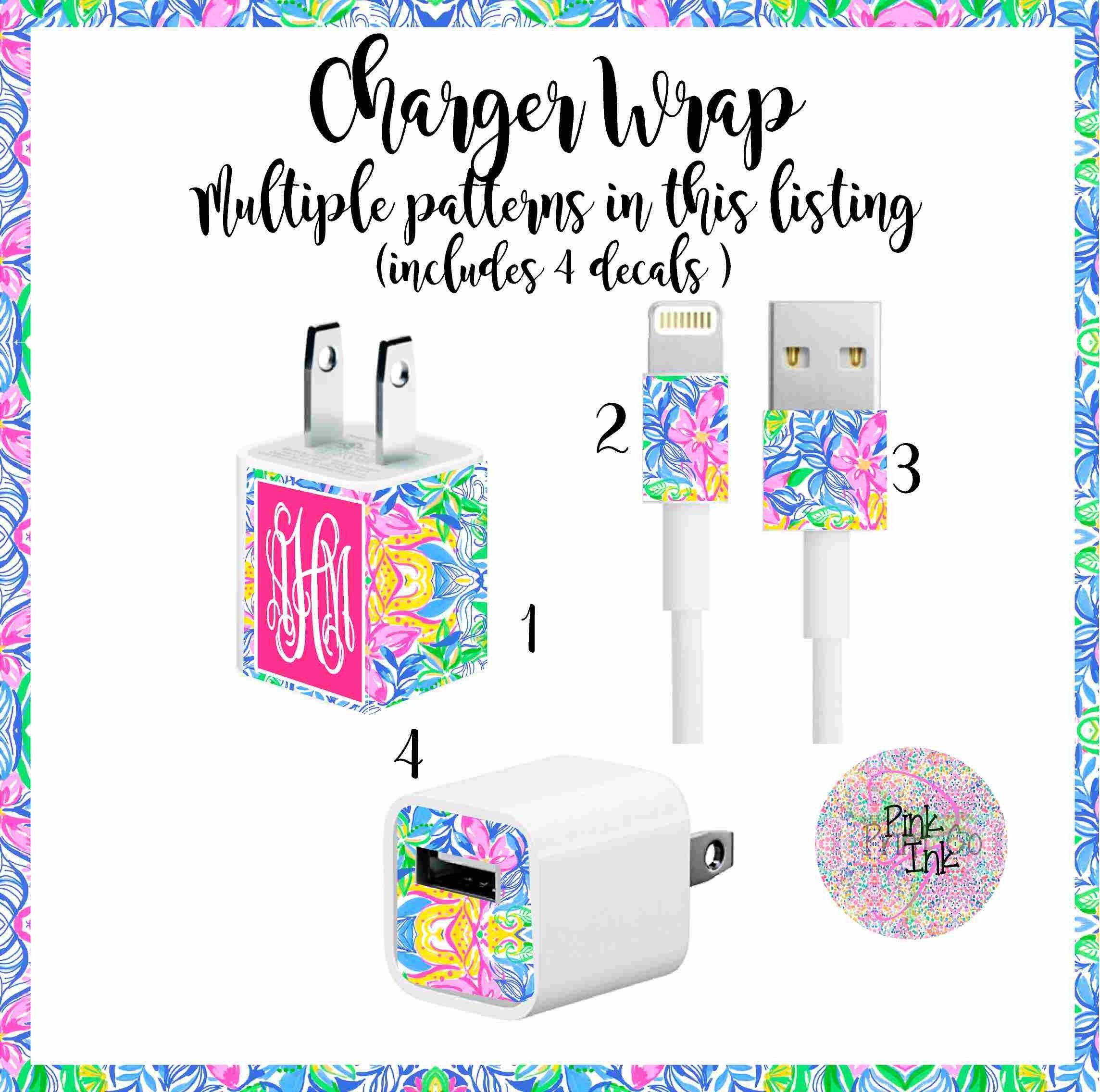 Personalized Gift/iphone Charger Monogram Decal/charger - Etsy
