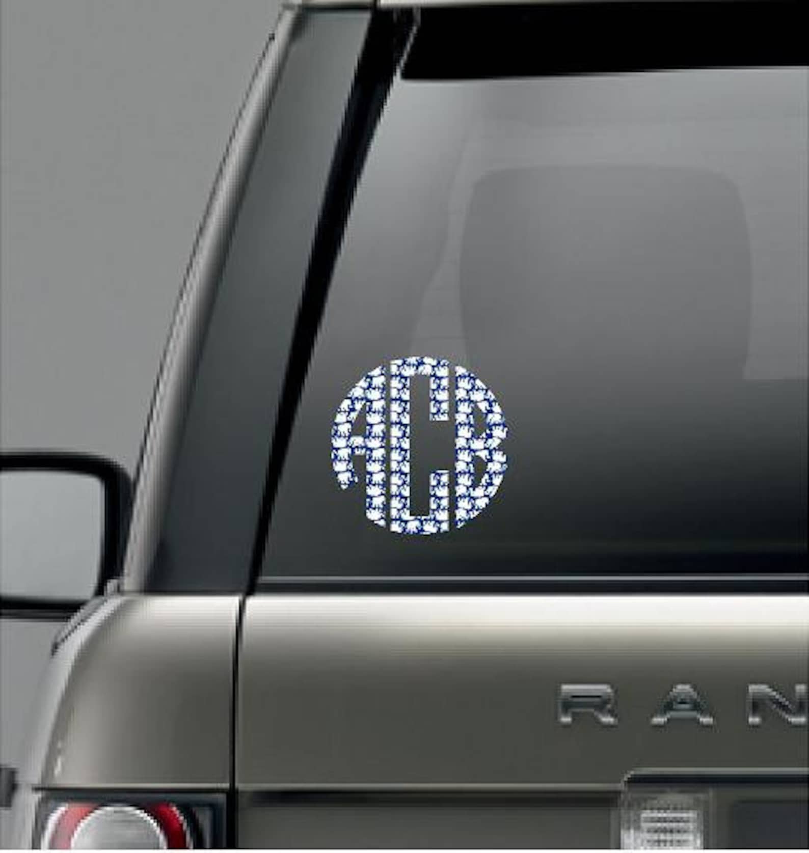 Monogram Car Decal Monogram Decal for Car Car Decal Car - Etsy