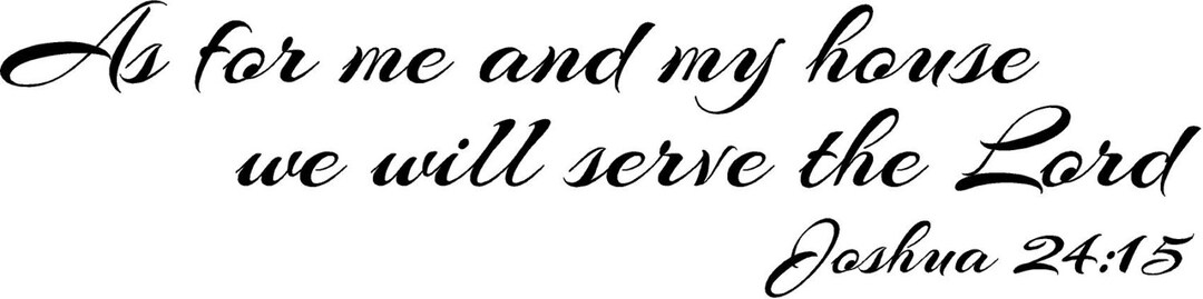 As for Me and My House Wall Quote - Etsy