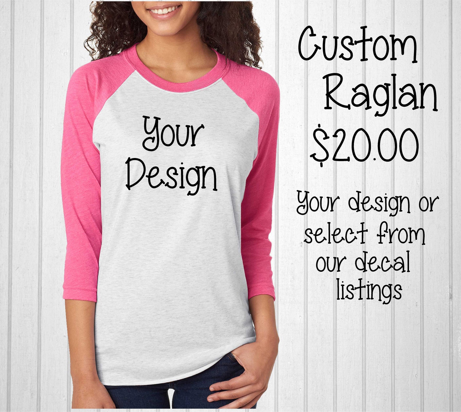 Blank Raglan Tee/custom Raglan/custom Tshirt/monogram Raglan - Etsy
